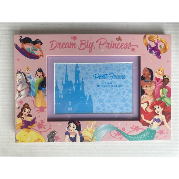 Disney | Accents | Disney Dream Big Princess Pink 4x6 Photo Frame New ...